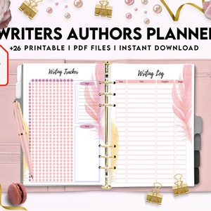 Author Planner, Writers Planner, Book Writing Planner, Novel Planner, 8 ...