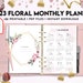 2023 Floral Monthly Planner, Dated 2023 Planner Calendar Printable ...