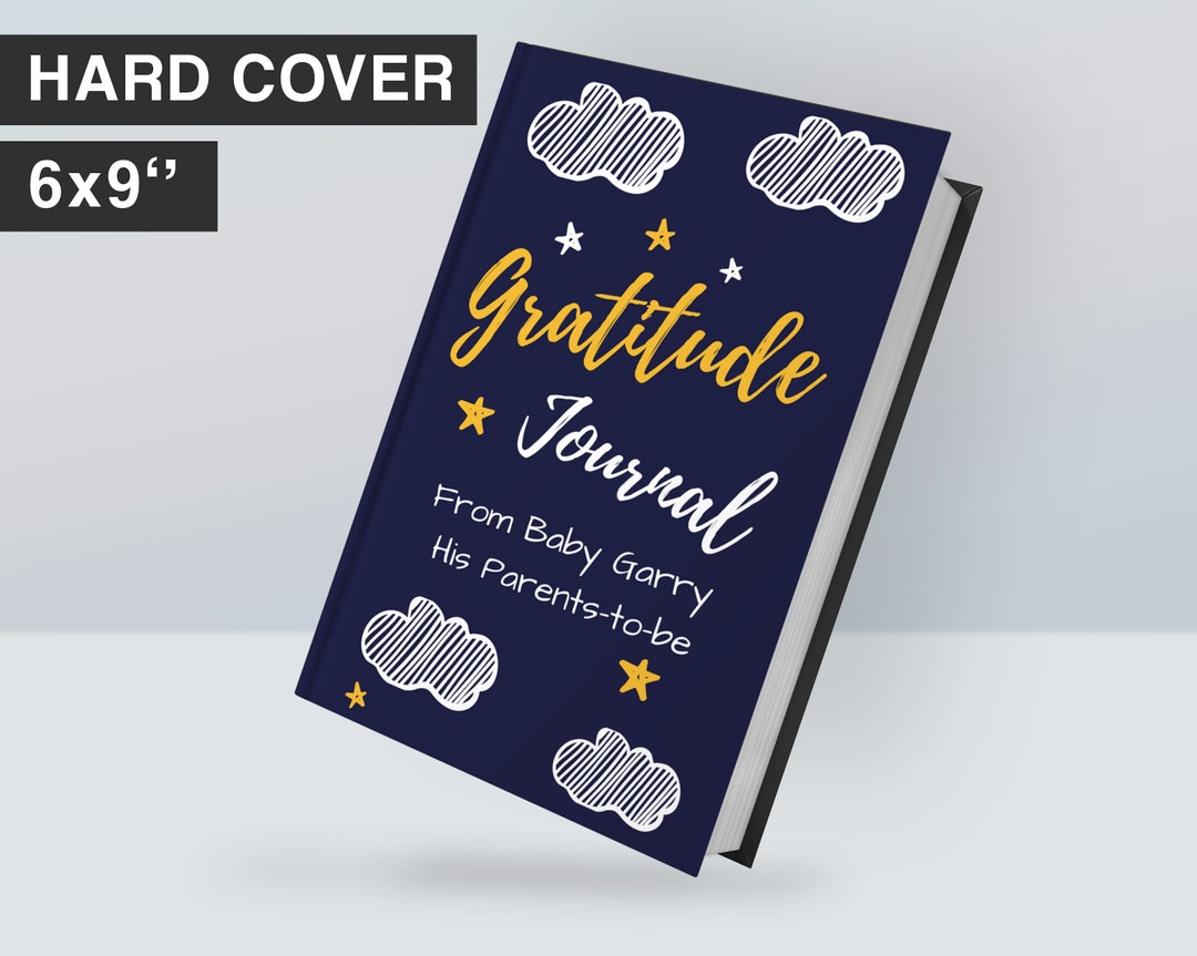 Gratitude Hardcover Template Canva Editable for Notebook, Journal ...