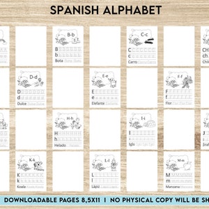 Spanish Alphabet Activity Book PDF File 8.5x11 Inch for Kids Aged 2-4 4 ...