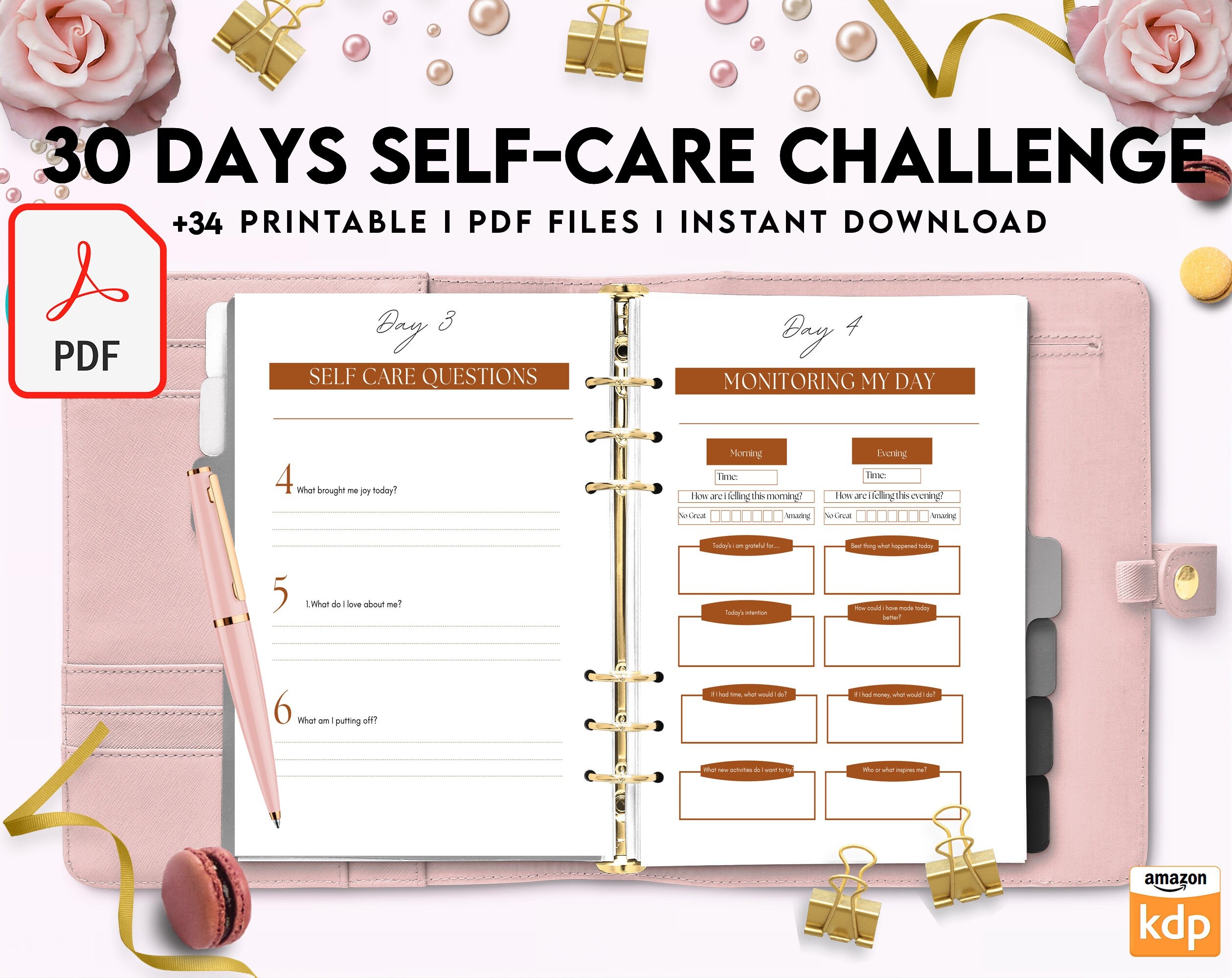 30 Day Self-care Challenge Self Care Journal Self Care - Etsy