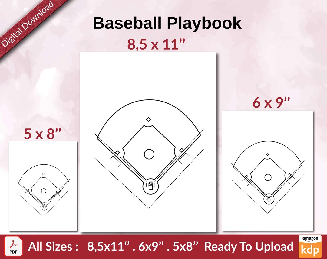 Baseball Playbook 120 Pages Ready to Upload PDF Used as Low Content ...