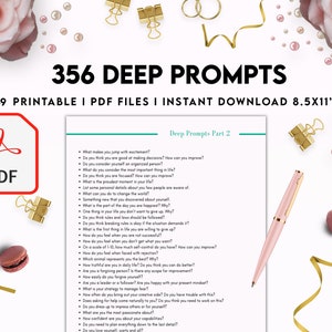 365 Prompts Journal, Mental Health Journal, Self Care Journal, Writing ...
