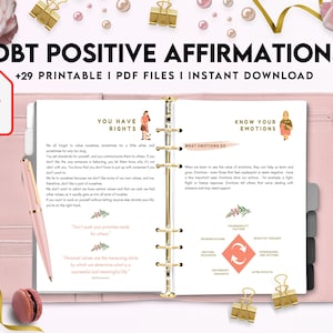 DBT Positive Affirmations, Coping Skills, Dialectical Behavior Therapy ...