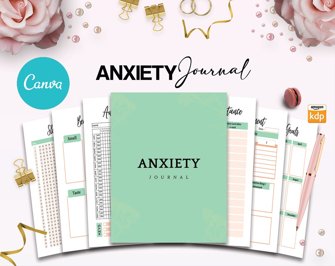 Anxiety Journal With Questions Therapy Workbook 8.5x11 - Etsy