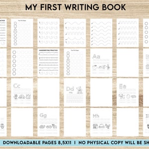 My First Writing Book Activity Book PDF File 8.5x11 Inch for Kids Aged ...