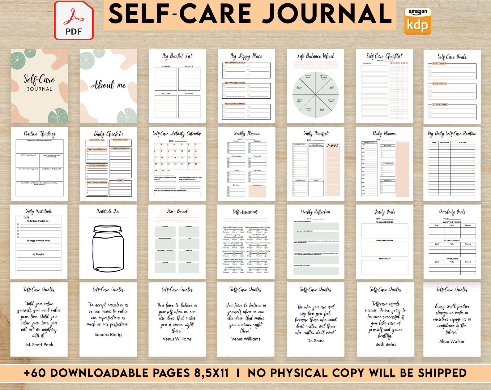 Self-care Self Love Wellness Guided Journal With Prompts 63 - Etsy
