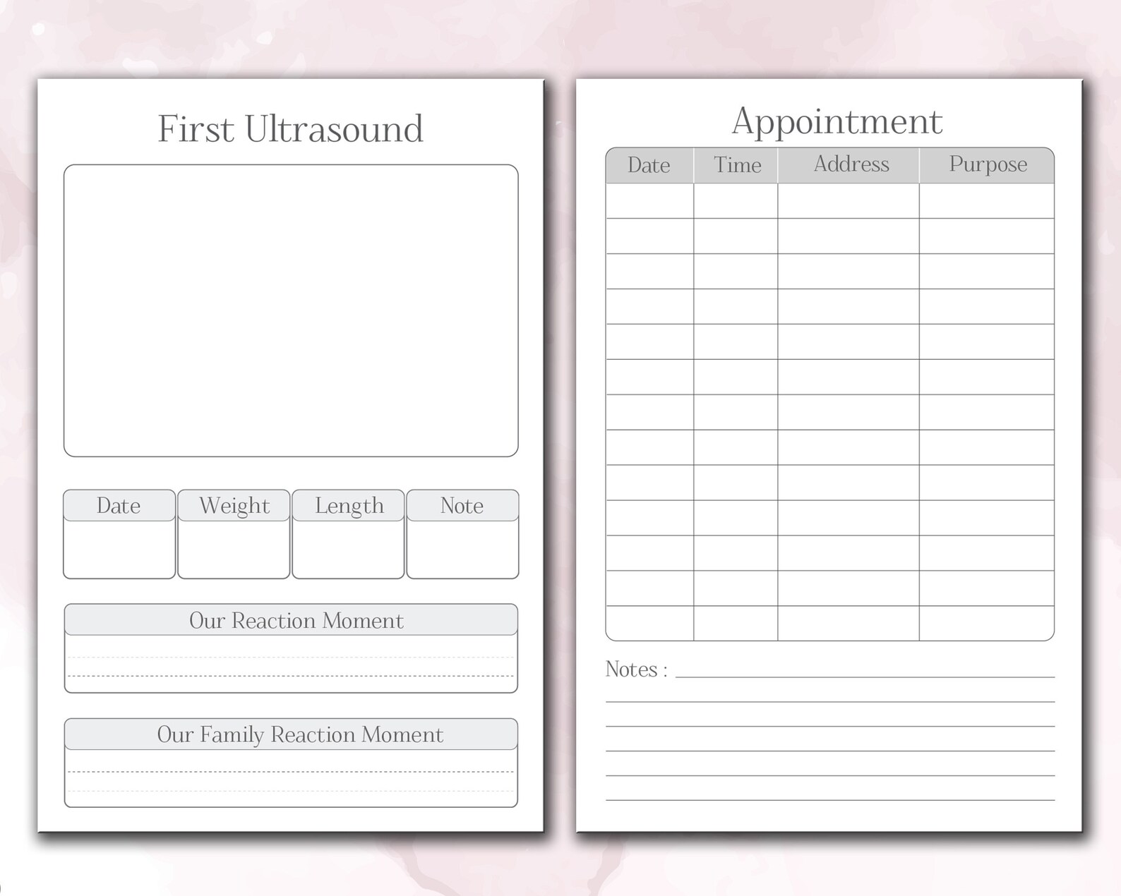 Pregnancy Log Book 120 Pages Ready to Upload PDF Commercial - Etsy