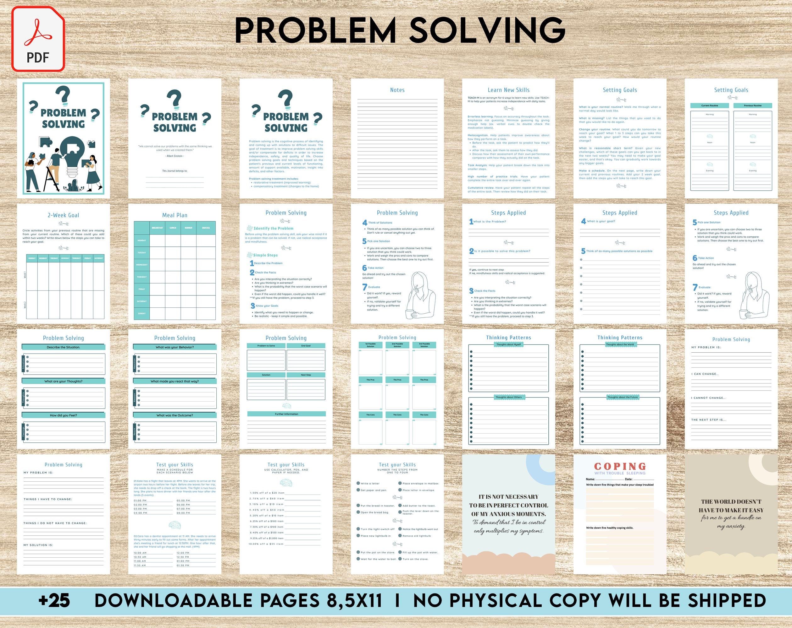 Problem Solving Decision Making Therapy Journal Anxiety - Etsy