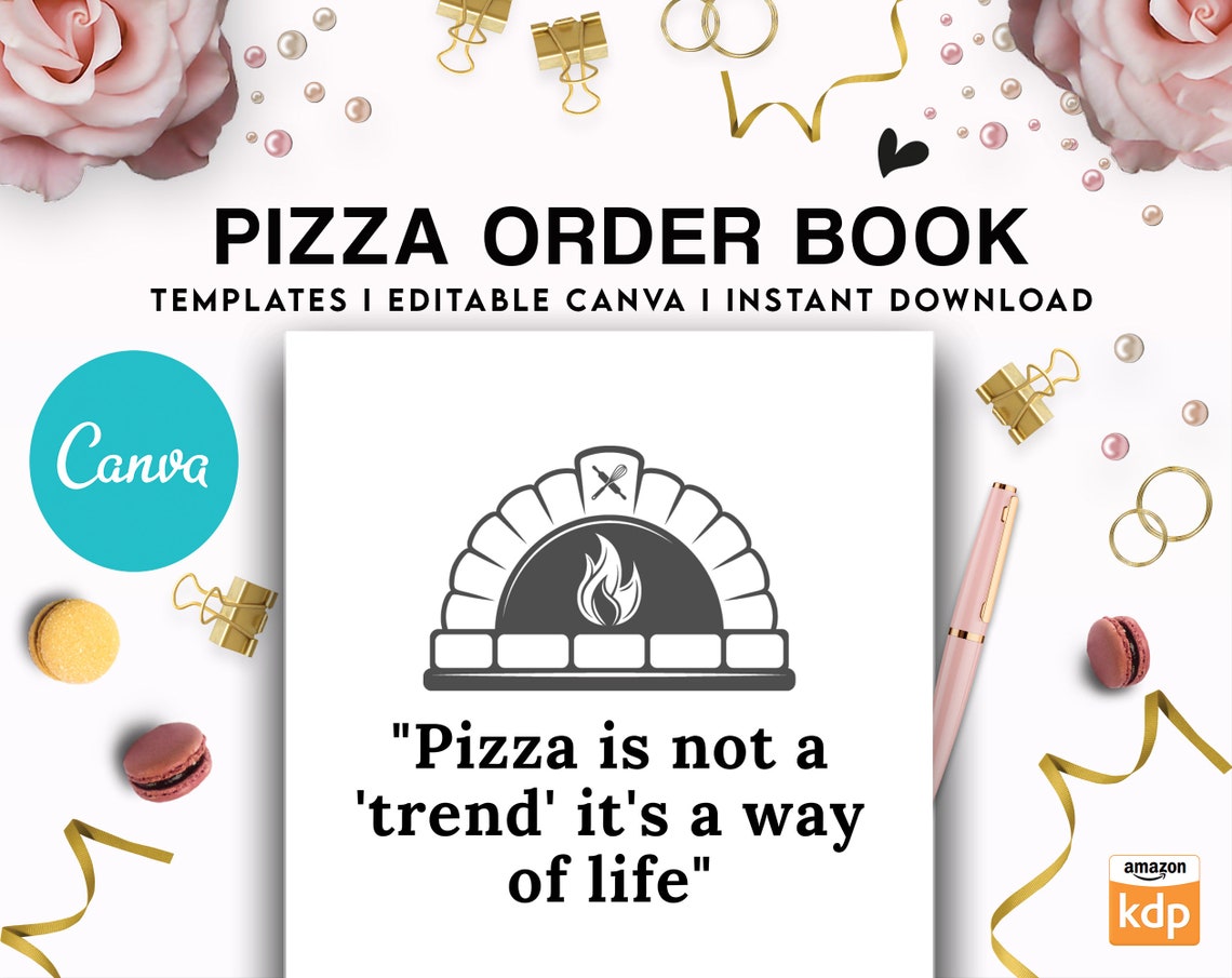 Canva Editable Pizza Order Book Commercial Use Canva KDP - Etsy
