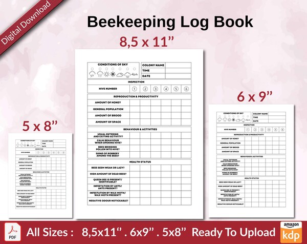 Beehive Inspection Log printable Digital Download - Etsy Canada