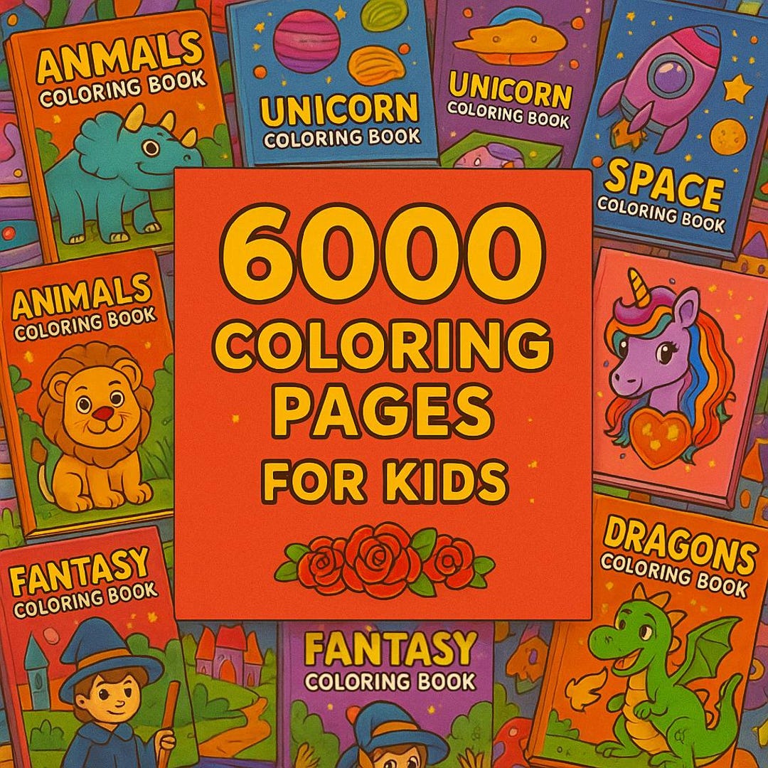 6,000+ Kids Coloring Pages – Cozy Cute Animals, Space, Dragons, Fairies ...