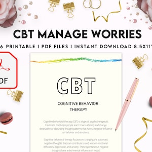 CBT Activity Book for Adults and Kids Age 12+, Therapy Worksheets ...