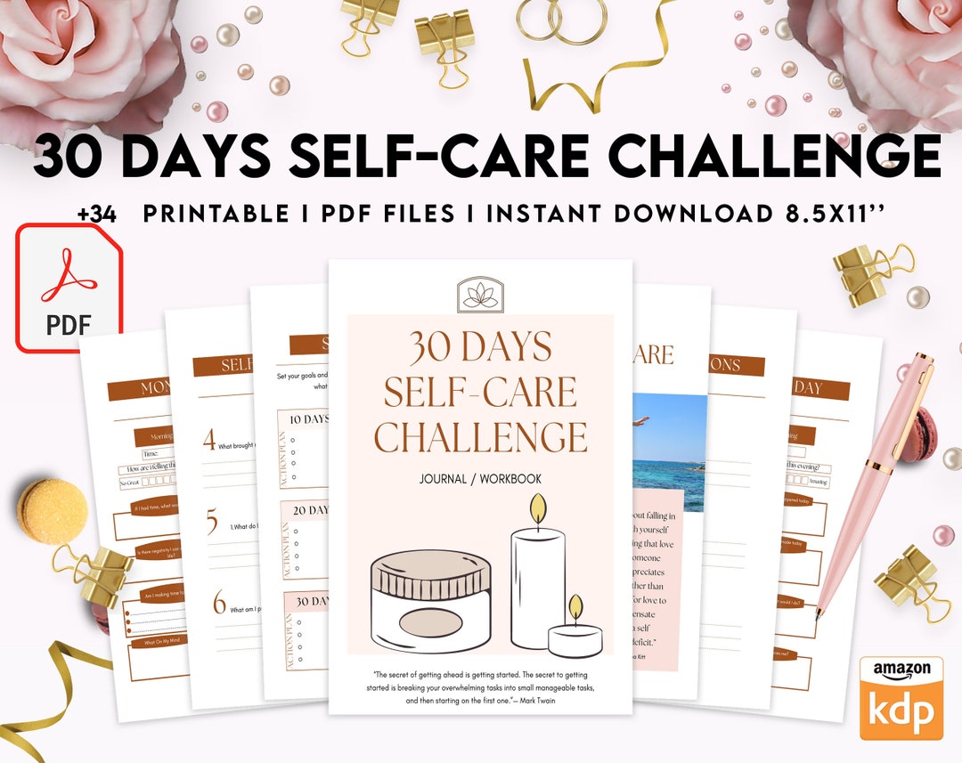 30 Day Self-care Challenge, Self Care Journal, Self Care Planner ...