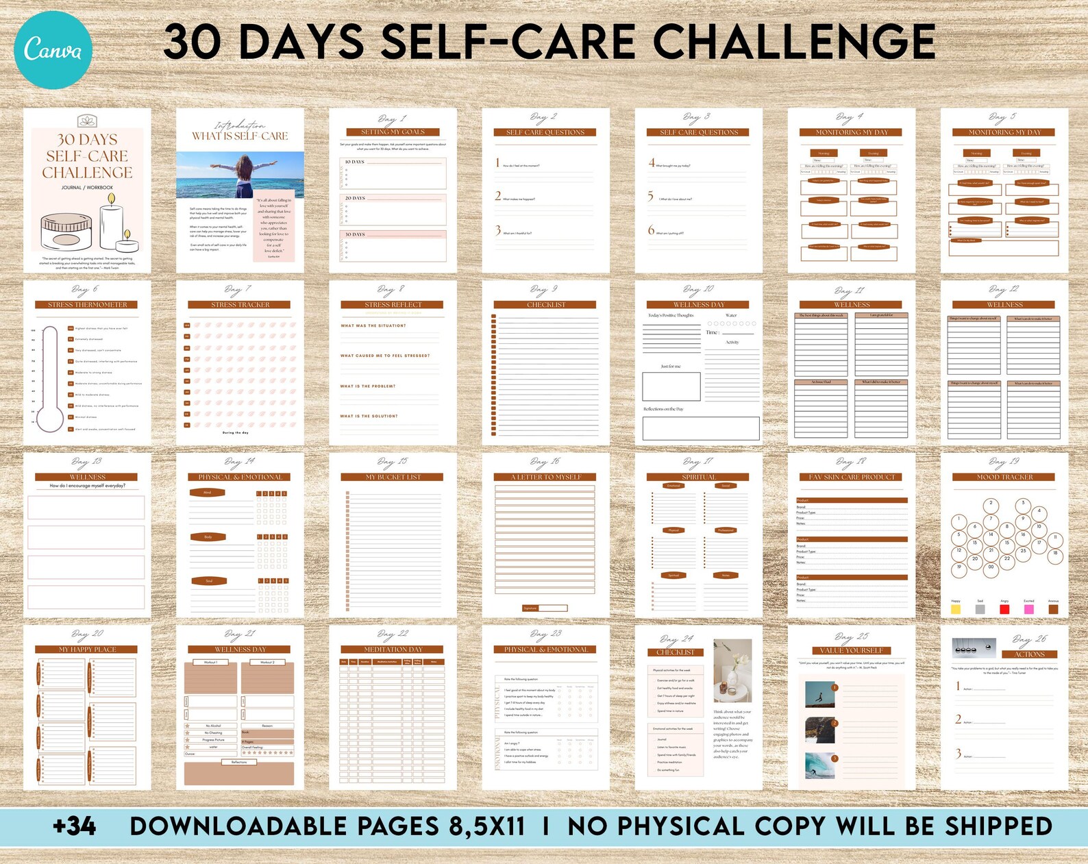 30 Day Self-care Challenge Self Care Journal Self Care - Etsy