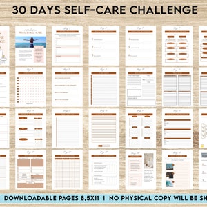 30 Day Self-care Challenge, Self Care Journal, Self Care Planner ...