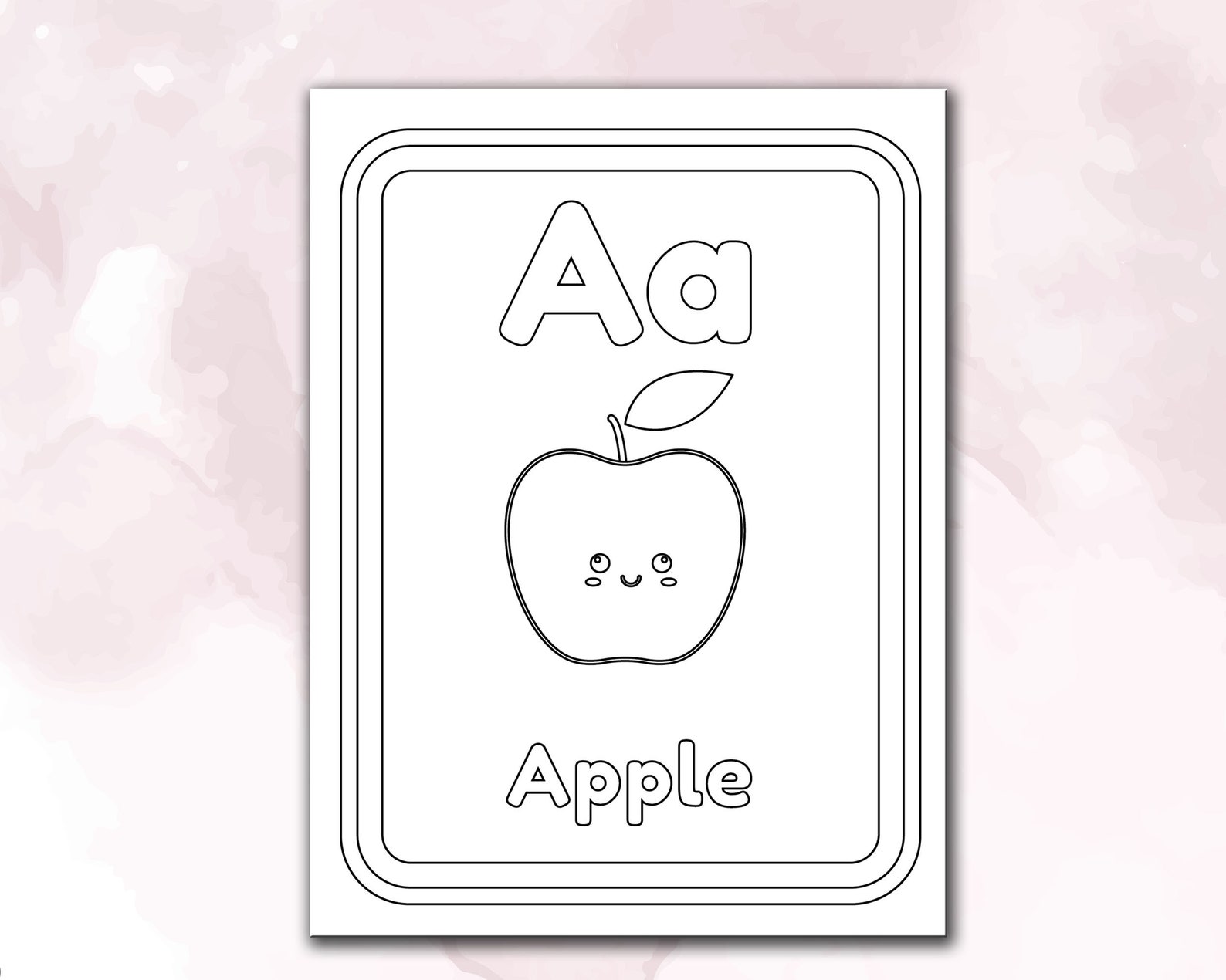 Fruits Alphabet Coloring Book KDP Kids Activity Book Interior - Etsy