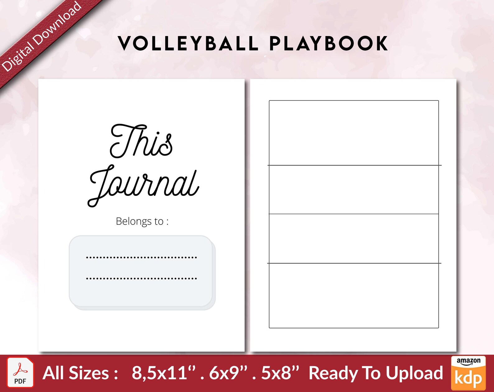Volleyball Playbook 120 Pages Ready to Upload PDF Used as Low - Etsy