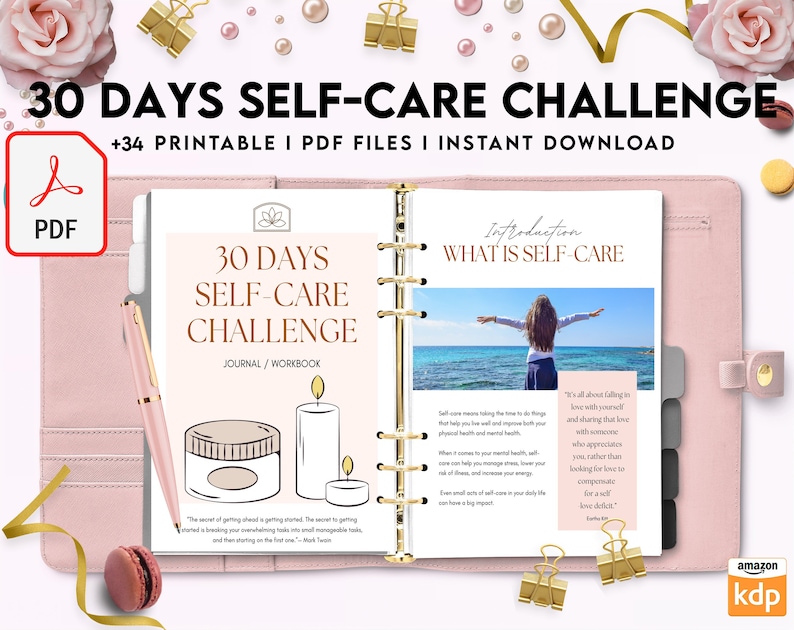 30 Day Self-care Challenge, Self Care Journal, Self Care Planner ...