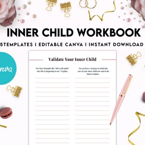 Inner Child Shadow Work, Journal Prompts, Editable Templates Workbook ...