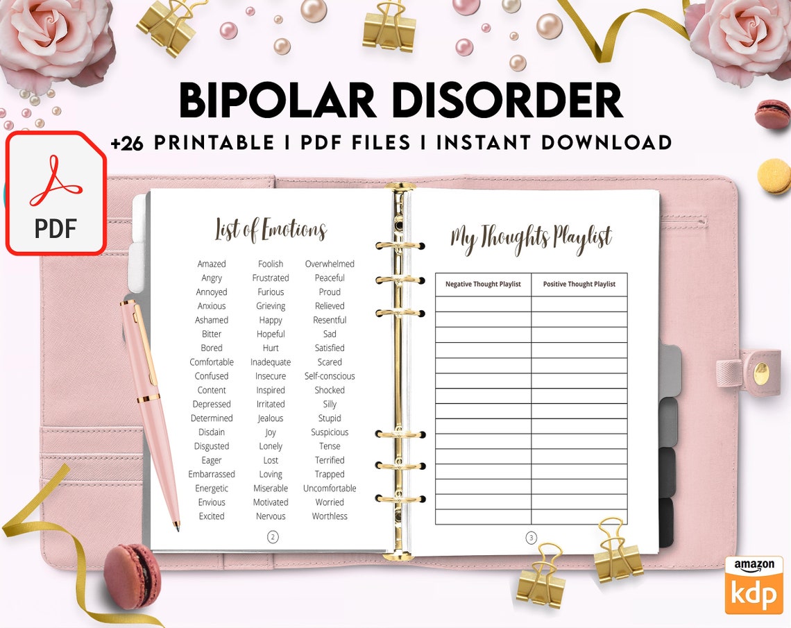 Bipolar Disorder Therapy Journal: Mental Health, Depression, Anxiety ...