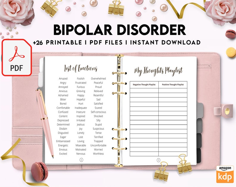 Bipolar Disorder Therapy Journal: Mental Health, Depression, Anxiety ...