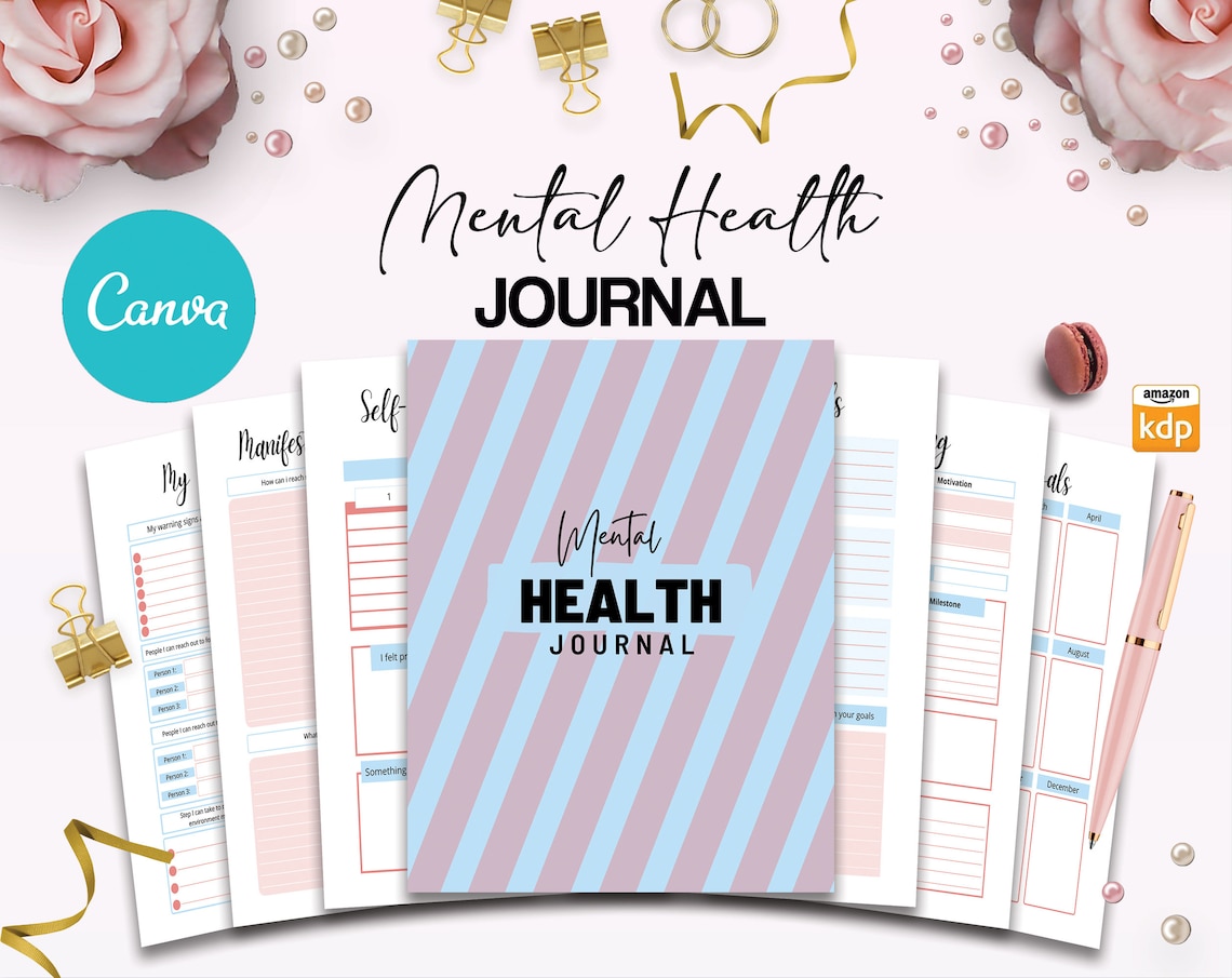 Mental Health Guided Therapy Journal With Prompts 60 Editable - Etsy