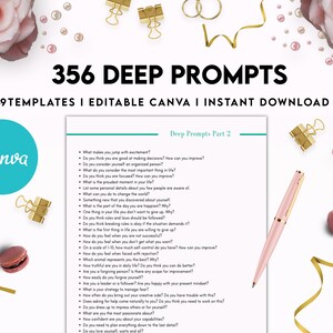 365 Prompts Journal, Mental Health Journal, Self Care Journal, Writing ...