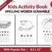 Spelling Word Scramble Puzzle for Kids Activity Book KDP Interior, Kids ...