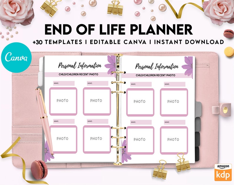 End of Life Planner Final Wishes Planner, Emergency Binder Editable ...