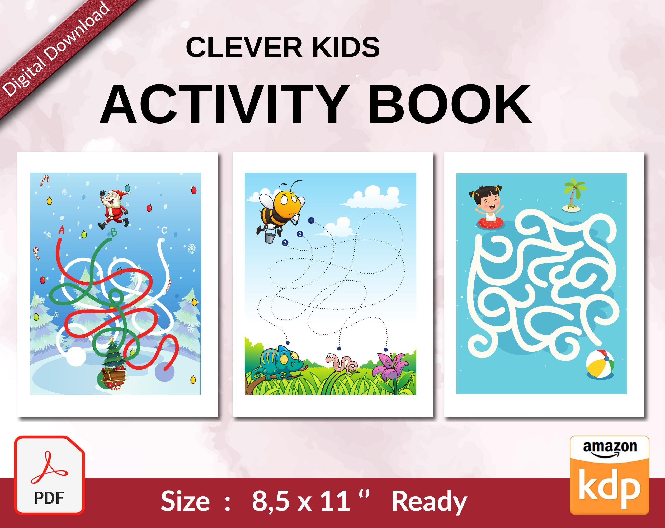 Clever Kids Activity Book, Logic Games PDF File 8.5x11 Inch for Kids ...