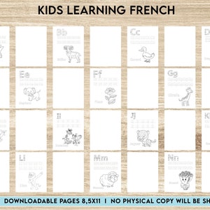 Kids Learning French Activity Book PDF File 8.5x11 Inch for Kids Aged 2 ...