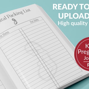 Pregnancy Log Book 120 Pages Ready to Upload PDF Commercial Use Low ...