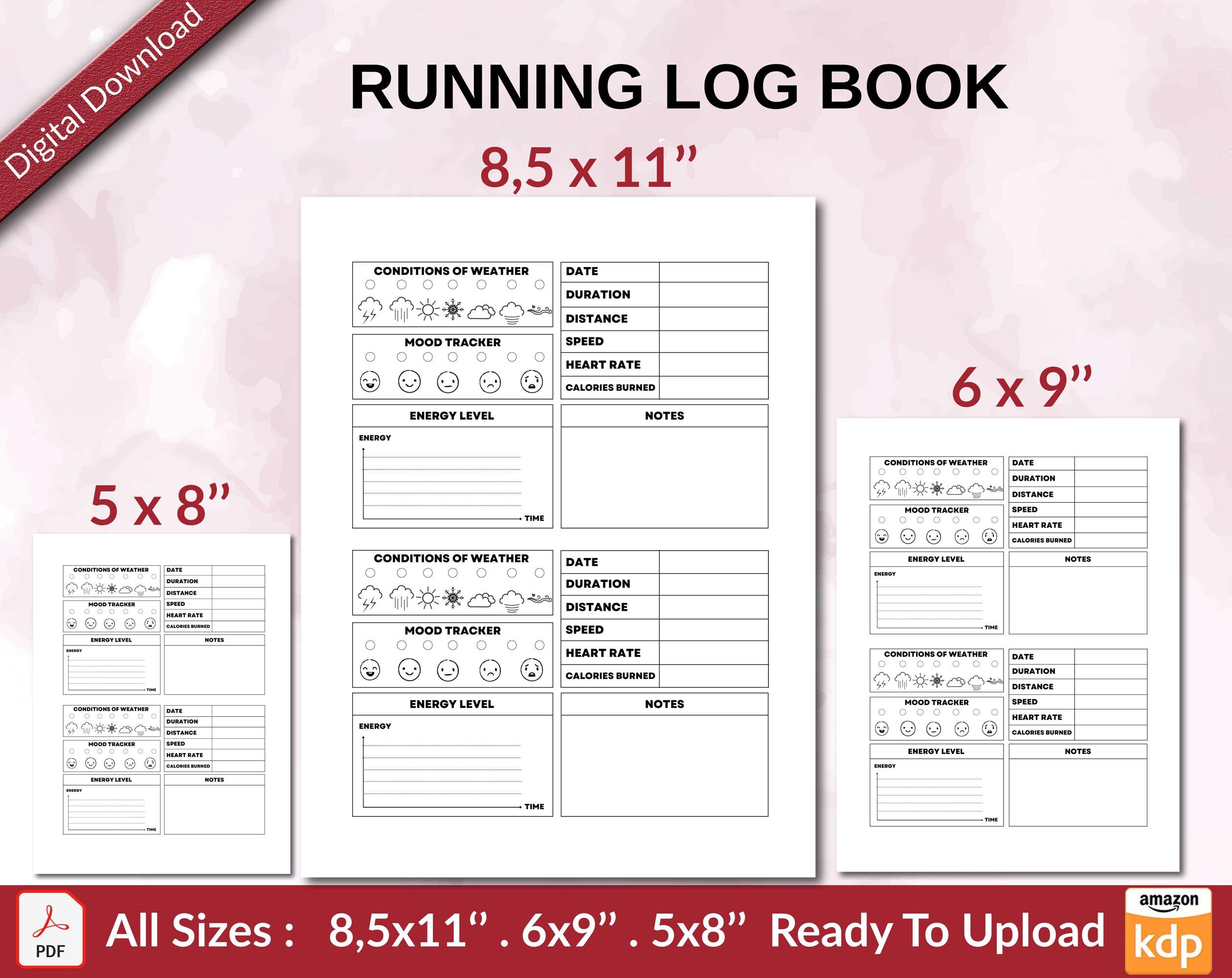 Running Logbook 120 Pages Ready to Upload PDF Used as Low - Etsy