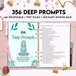 365 Prompts Journal, Mental Health Journal, Self Care Journal, Writing ...