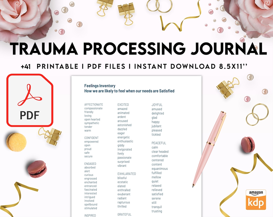 Trauma Processing Journal Pages Daily Self Care Mental - Etsy