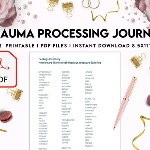 Trauma Processing Journal Pages, Daily Self Care, Mental Health ...