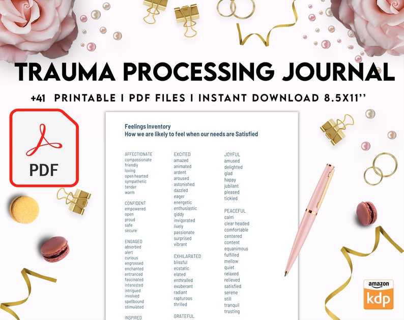 Trauma Processing Journal Pages Daily Self Care Mental - Etsy