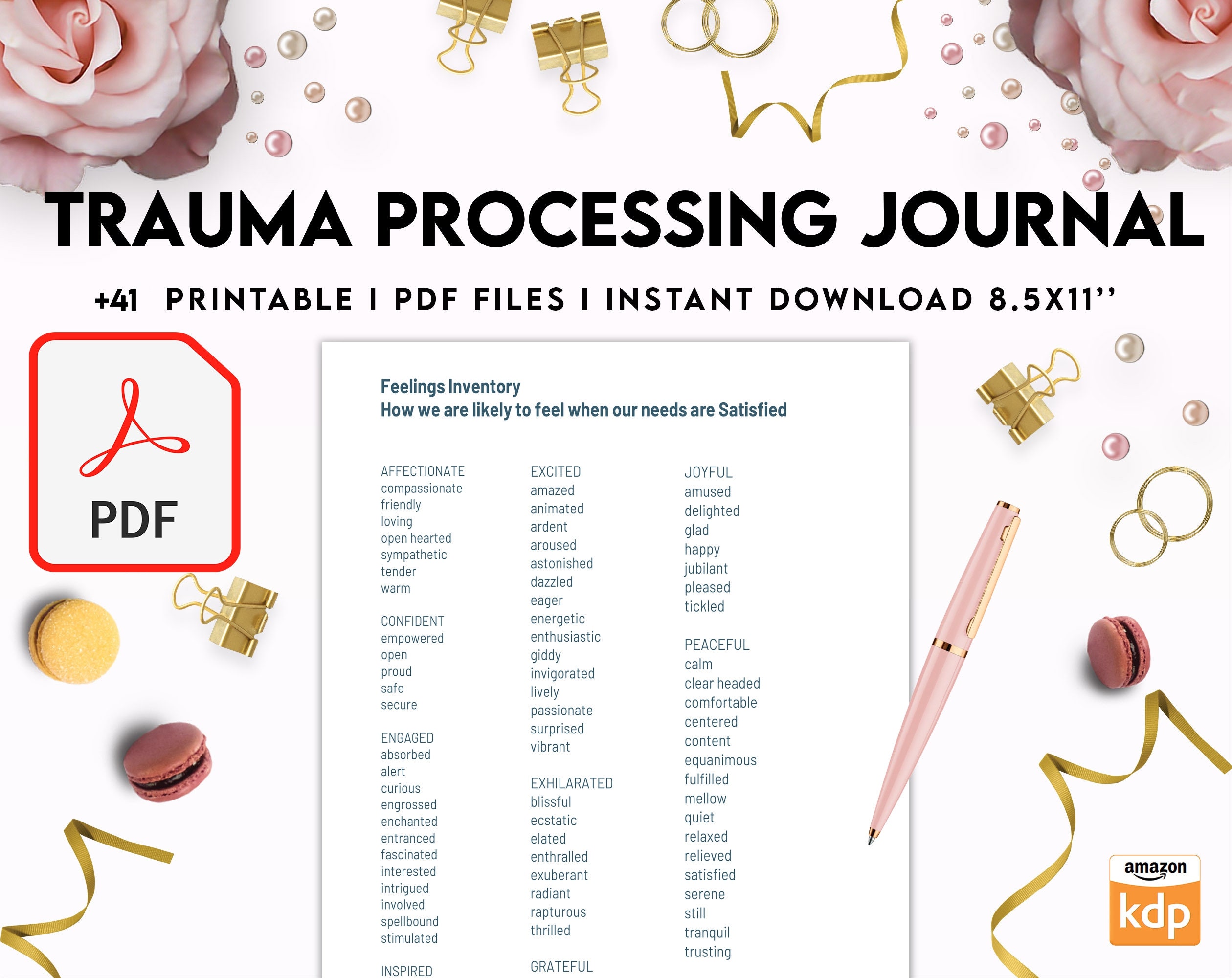 Trauma Processing Journal Pages, Daily Self Care, Mental Health ...