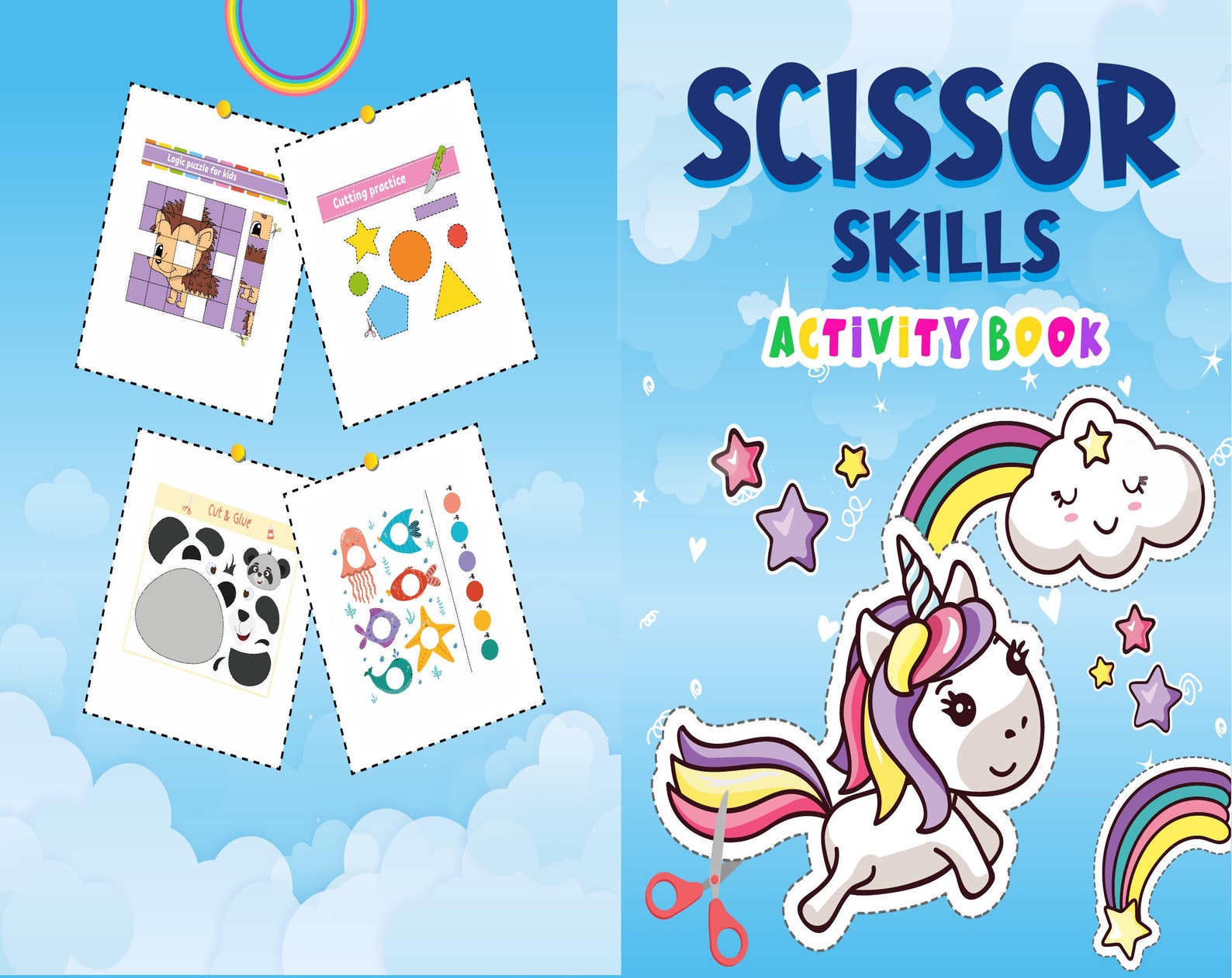 Scissor Skills Tracing Activity Book PDF File 8.5x11 Inch for - Etsy