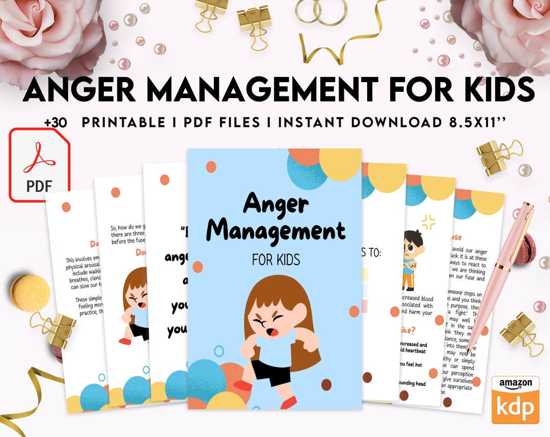 Anger Management for Kids, Kids Therapy Journal, Kids Self Care Journal ...