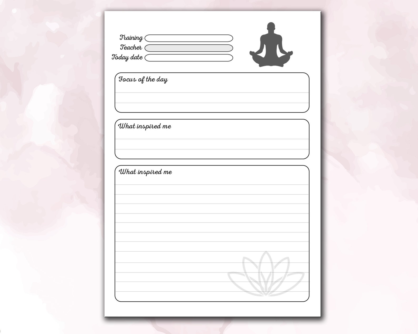 Meditation Yoga Journal 120 Pages Ready to Upload PDF Commercial Use ...