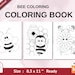 Cute Bee Coloring Book for Kids 85x11 Printable PDF File - Etsy