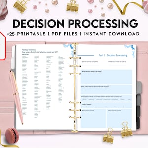 Make a Decision Aid Printable Interactive Worksheet Journal Inserts ...