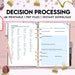 Make a Decision Aid Printable Interactive Worksheet Journal Inserts ...