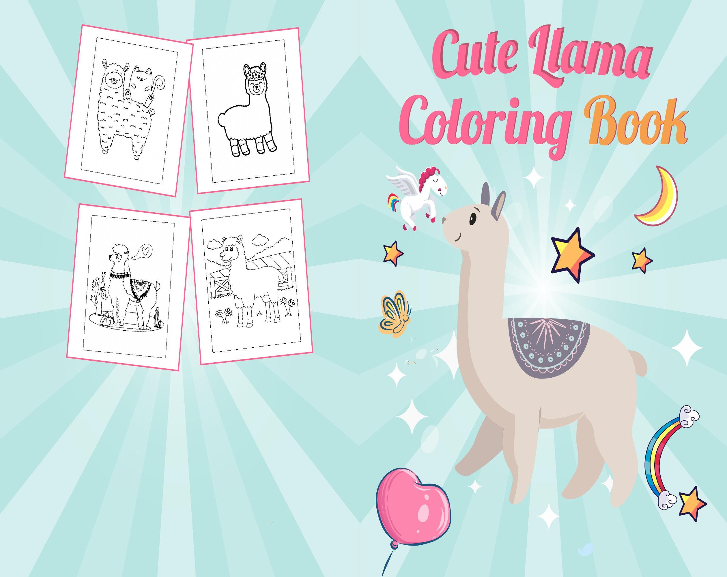 Lama Animal Coloring Pages