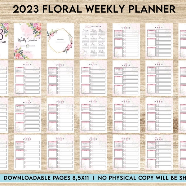 Canva Calendar 2023 - Etsy
