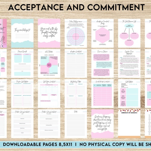 Acceptance and Commitment Therapy Journal Self Discovery - Etsy