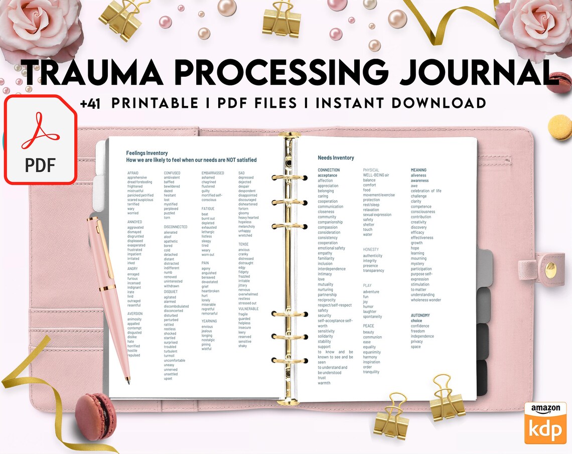 Trauma Processing Journal Pages Daily Self Care Mental - Etsy