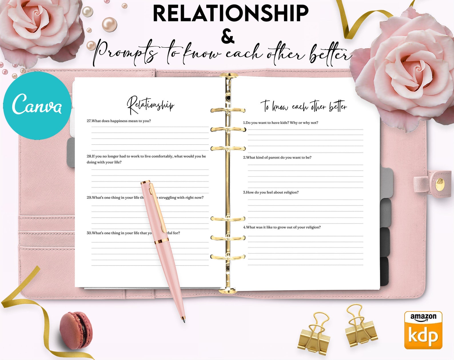 Couples & Relationship Guided Journal With Prompts 26 Editable - Etsy ...